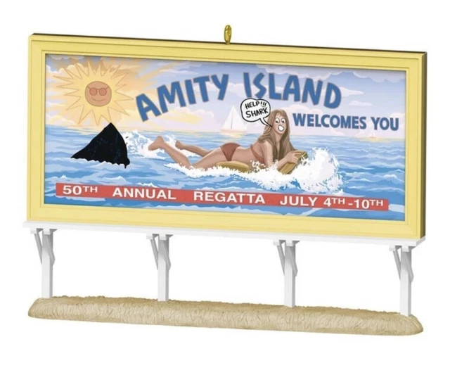 HALLMARK 2025 JAWS 50th ANNIVERSARY HELP!!! SHARK AMITY SIGN - New In ...