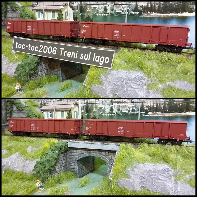 ROCO 66504 COPPIA Di Carri Tipo Eanos Fs Logo Trenitalia 1:87 H0 Ho EUR 47,00 - PicClick IT