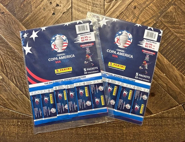 NEW! PANINI : Copa America 2024, Sticker Pack, 10 Packs, 50 Stickers! £ ...