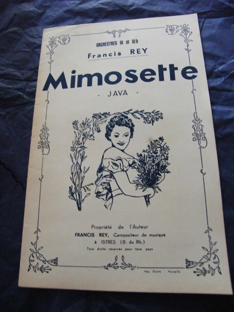 & SPARTITO MIMOSETTE Di Francis Rey Java " EUR 13,47 - PicClick IT