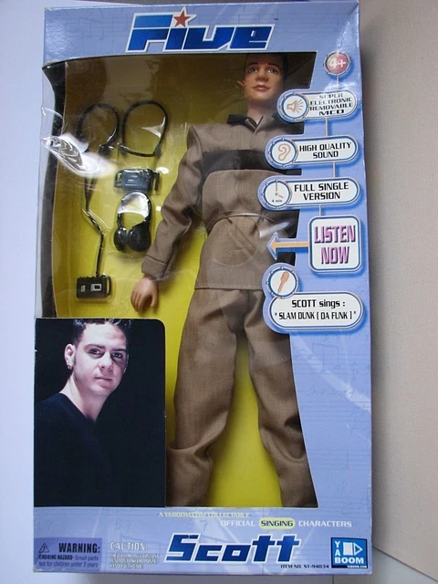 RARE OFFICIAL &FIVE& Boyband . Scott . Doll . £5.00 - PicClick UK