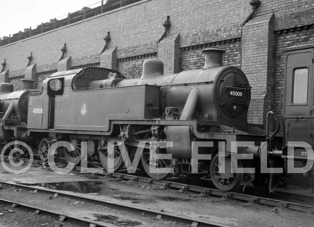 RAILWAY PHOTO 6X4 from the original negative. LMS 40008 Shrewsbury MPD ...