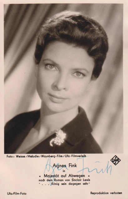 Agnes Fink Original Autogramm Signierte Ufa Postkarte 50er Jahre Eur 16