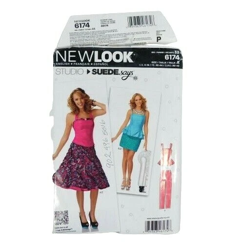 NEW LOOK 6174 Misses Top Skirt Trouser Sewing Pattern Size 4-16 UNCUT ...