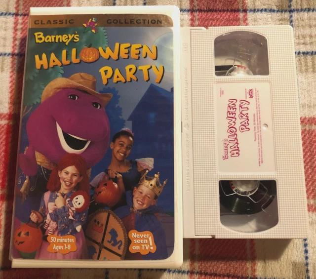 BARNEY'S HALLOWEEN PARTY [1998] Clamshell VHS TAPE {Lyrick Studios} $10 ...