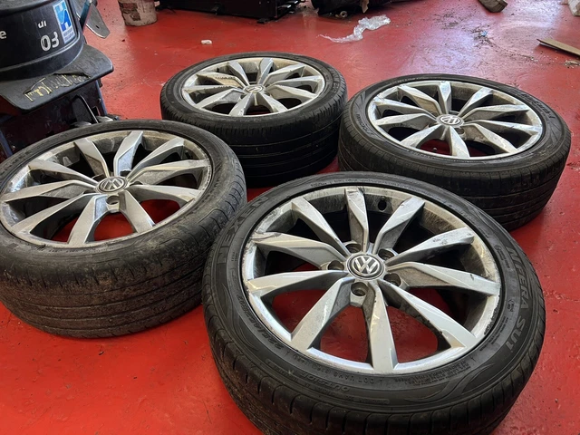 GENUINE VOLKSWAGEN GOLF MK7 2012-2017 SILVER 17 INCH ALLOY WHEEL 7jx17 ...