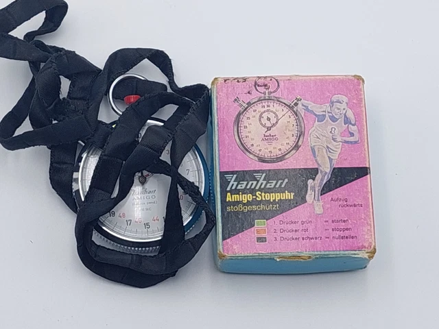 2 ORIGINAL HANHART Stoppuhr Amigo stop swatch Rally Addtion Timer EUR ...