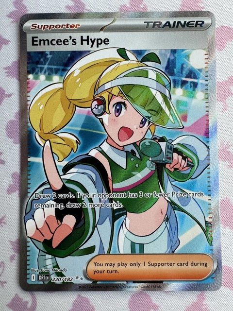 POKÉMON TCG EMCEE'S Hype 220/182 Destined Rivals Full Art Trainer NM/M ...