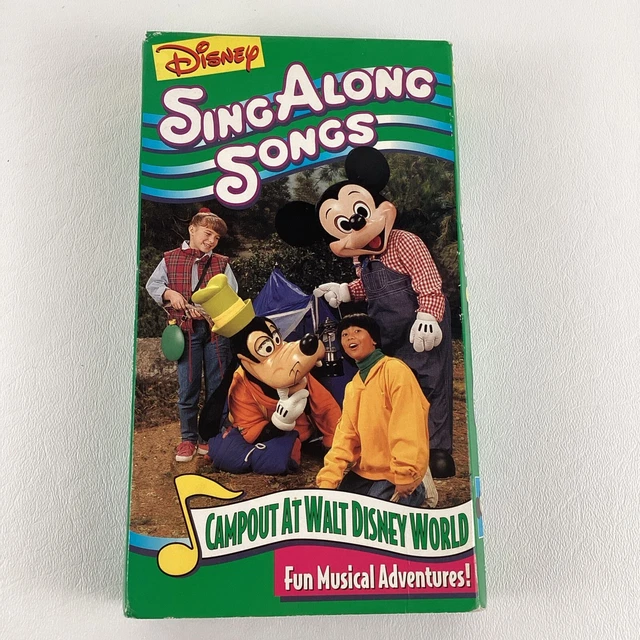 DISNEY SING ALONG Songs VHS Tape Campout At Disney World Musical ...