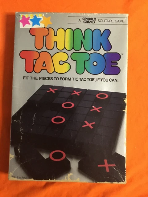 VINTAGE THINK TAC toe game solitaire game mind games 1984 Croner Games ...