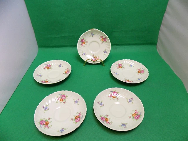 MINTON ROSETTA MINT Saucers x 5 £19.00 - PicClick UK
