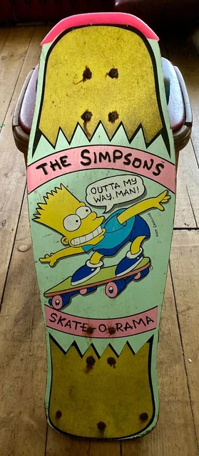 SIMPSONS SKATE-O-RAMA 20TH Century Fox 1990s Vintage Skateboard retro ...