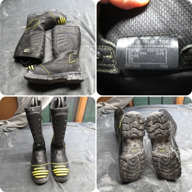 MATTERHORN MINING WORK Boots Mens 11 Black Yellow Waterproof Steel Toe ...