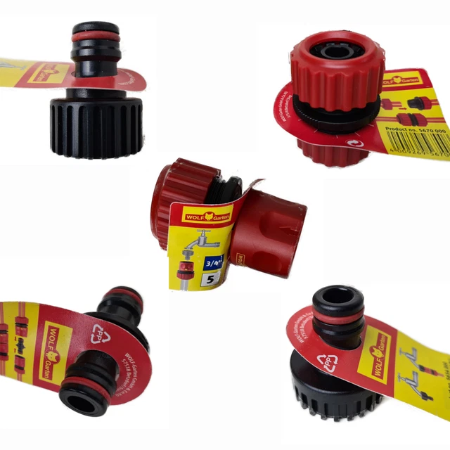 WOLF GARTEN HAHNANSCHLUSSSTÜCK Reparaturstück Verbinder Adapter NEU EUR ...