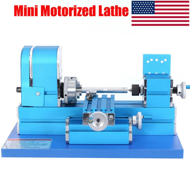 METAL MINI TURNING Lathe Machine Motorized Metalworking DIY Wood Tool ...