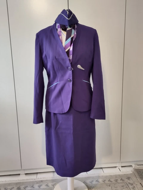 COMPLETE FLYBE AIR stewardess uniform cabin crew size 12/14 skirt ...