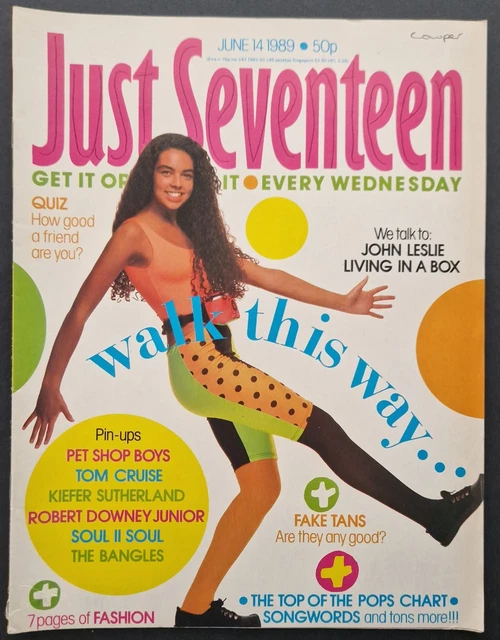 JUST SEVENTEEN MAGAZINE *** 14 June 1989 John Leslie, Pet Shop Boys ...