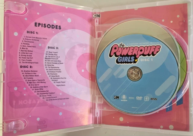 THE POWERPUFF GIRLS Season 1 DVD Set | 3 x Discs R4 | Cartoon Animation ...