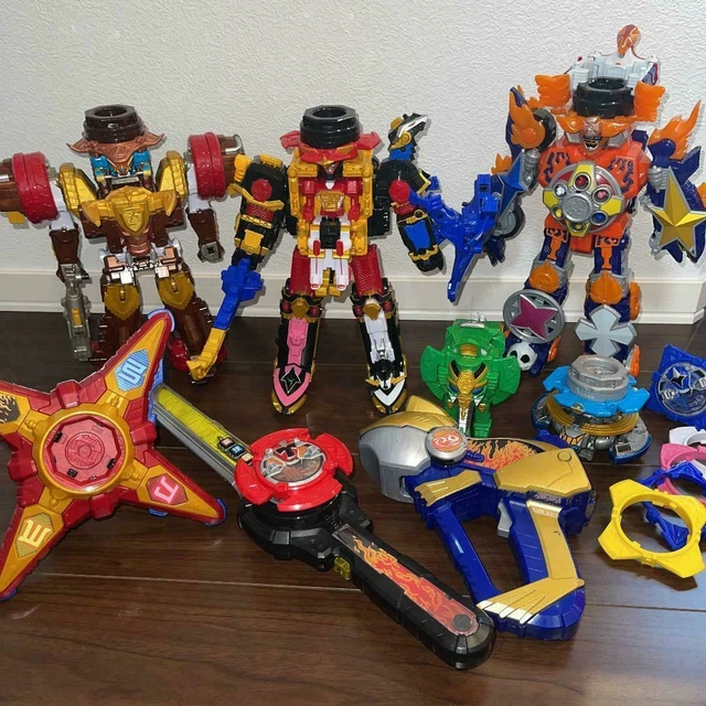 POWER RANGERS NINJA Steel Ninninger DX Megazord Morpher 8p Set Shuriken ...