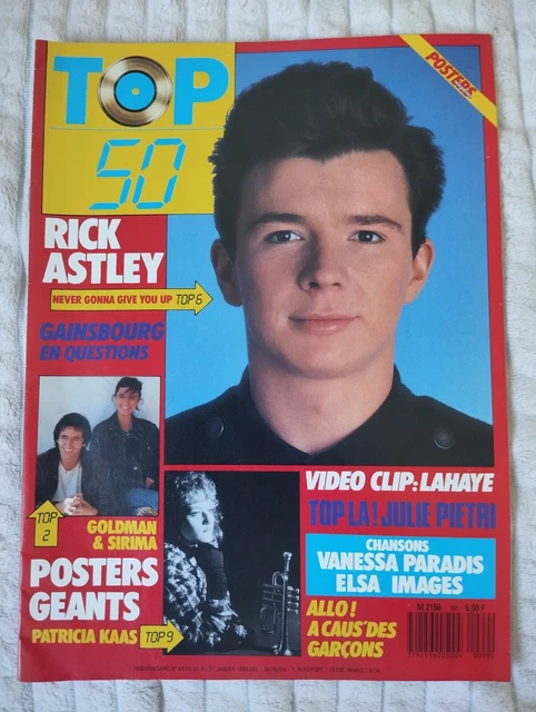 MAGAZINE TOP 50. N°99 Rick Astley GainsBourg Julie Pietri EUR 10,00 ...