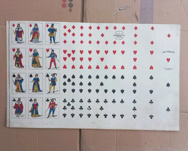 FOGLIO CARTE DA Gioco D'epoca Pignalosa Napoli EUR 30,00 - PicClick IT