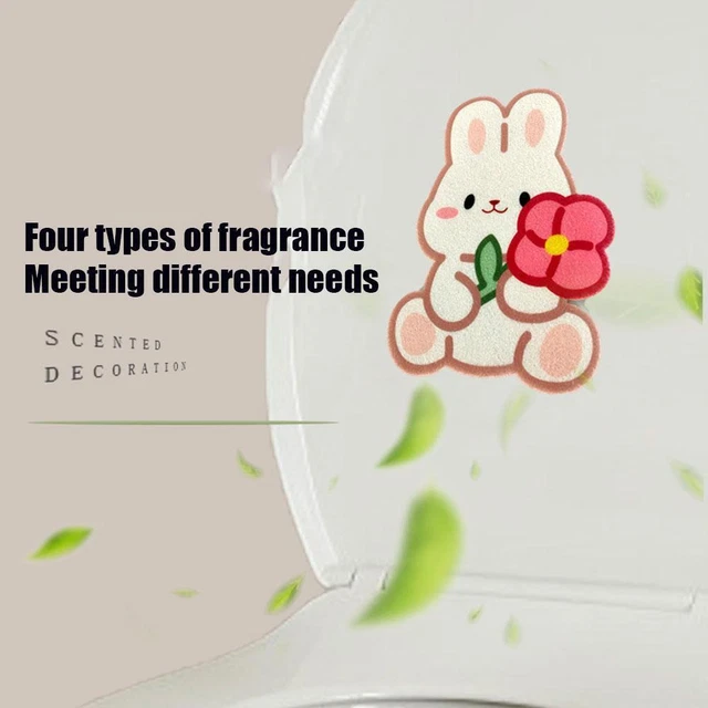 CARTOON TOILET DEODORIZATION Sticker Cute Cartoon Toilet Fast S6Z0 Wall ...