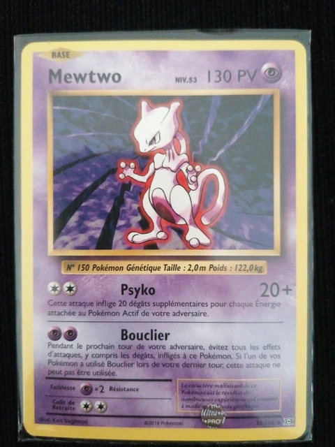 CARTE POKEMON MEWTWO niv.53 130 PV 51/108 de 2016 EUR 250,00 - PicClick FR