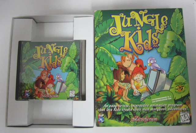 JUNGLE KIDS MICROFORUM PC Video Game Big Box Rare Complete $22.49 ...