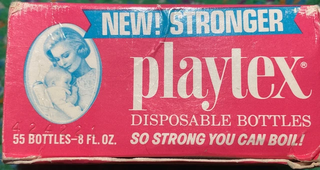 VINTAGE PLAYTEX 1960S Disposable Bottles 8fl. oz. (55 Bottles) New in ...