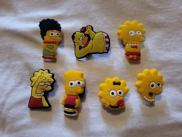 THE SIMPSONS CROC Charms Mix Bundle X7 Homer Mardge Bart Lisa Maggie £5 ...