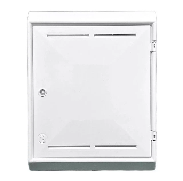 MK2 SURFACE MOUNTED Gas Meter Box - White (502mm x 408mm x 225mm ...