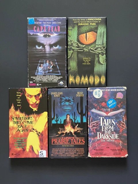 HORROR VHS LOT 5 RARE Horror VHS Tapes Horror Anthology, Monster Movies ...
