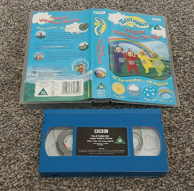 TELETUBBIES HAPPY WEATHER Stories Bbc Video Pal Vhs Video Kids Children ...