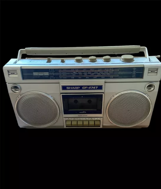SHARP GF-4747E STEREO Boombox 1980s. Radio Works / Tapes RW But Don’t ...