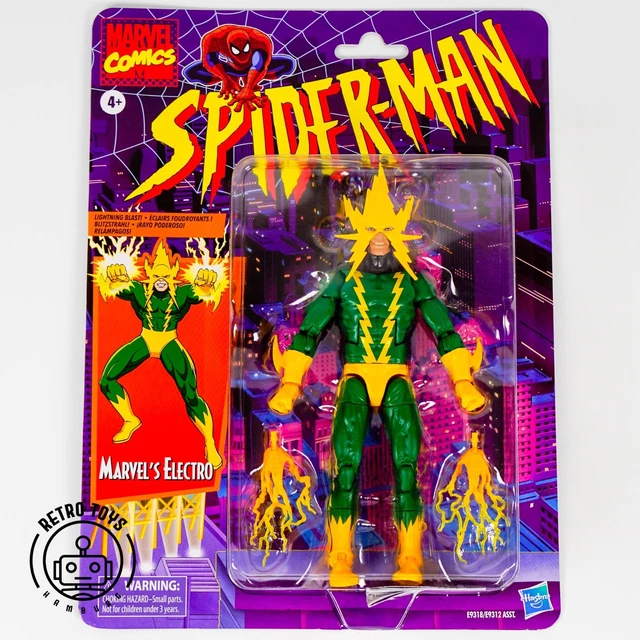 ELECTRO SPIDER-MAN MARVEL Legends Retro Collection Action Figure Hasbro ...