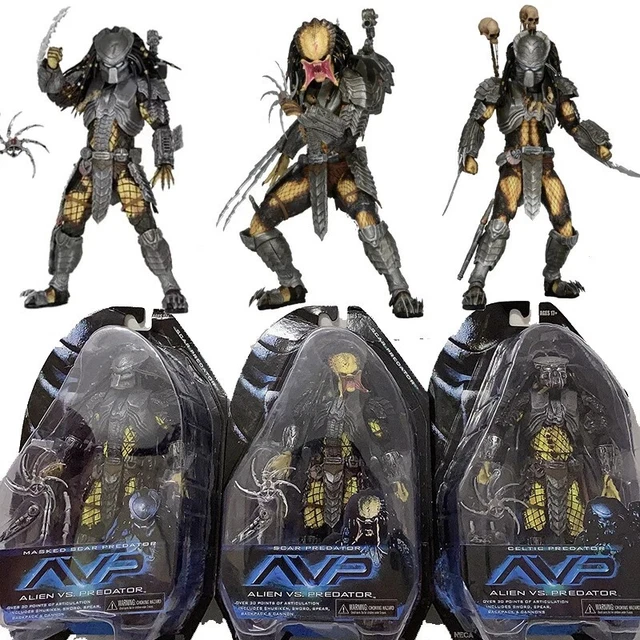 NECA ALIEN VS PREDATOR Series 14 UNMASKED SCAR AVP 7" Action Figure UK ...