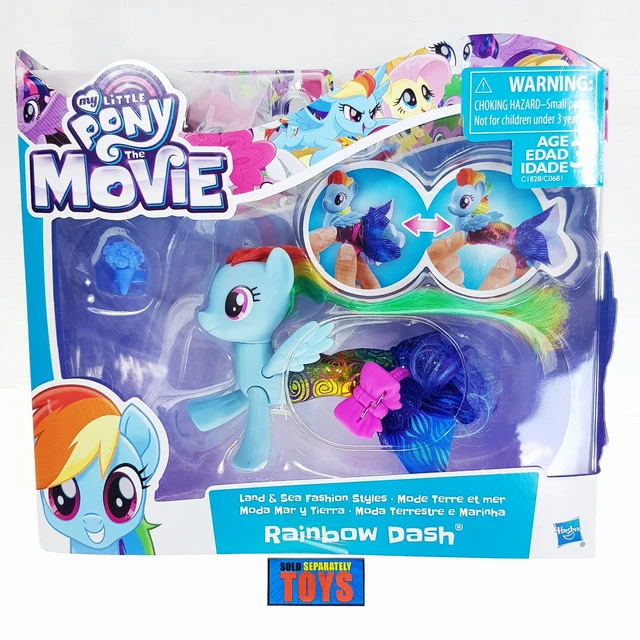 FIGURINE MY LITTLE Pony The Movie RAINBOW DASH Land & Sea Fashion ...