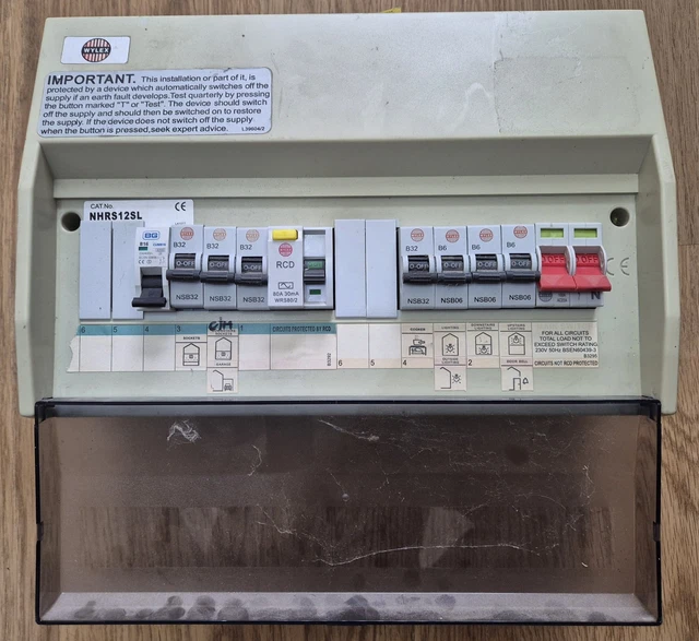 WYLEX CONSUMER UNIT with main switch, RCD, MCB's etc £16.12 - PicClick UK