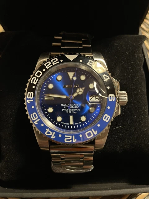 SEIKO BATMAN PRO Diver Bisel GMT Caja Piel Mod Automático Sin Precio ...