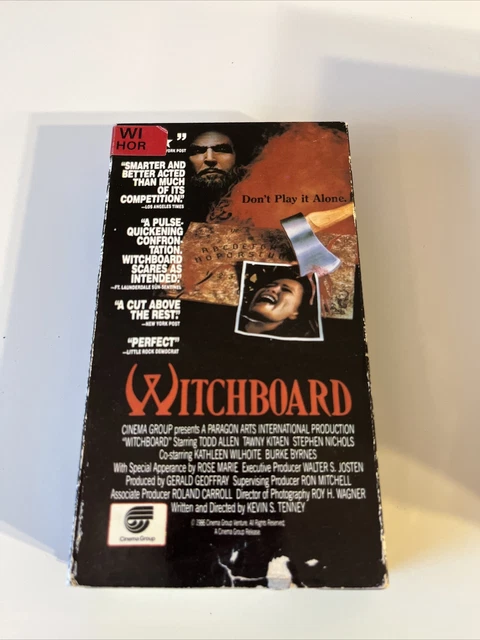 WITCHBOARD VHS VIDEO Tape 1987 Continental Horror Movie Satanic Ouija ...