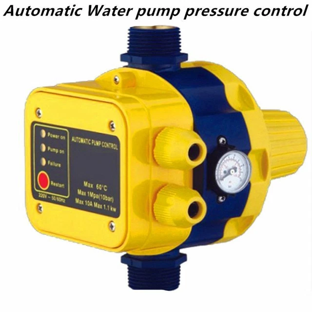 AUTOMATIC WATER PUMP Pressure Switch Electric Controller W/ Gauge ...