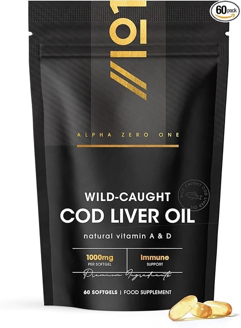 COD LIVER OIL 1000mg – 60 Softgels – Wild-Caught & Cold-Pressed ...