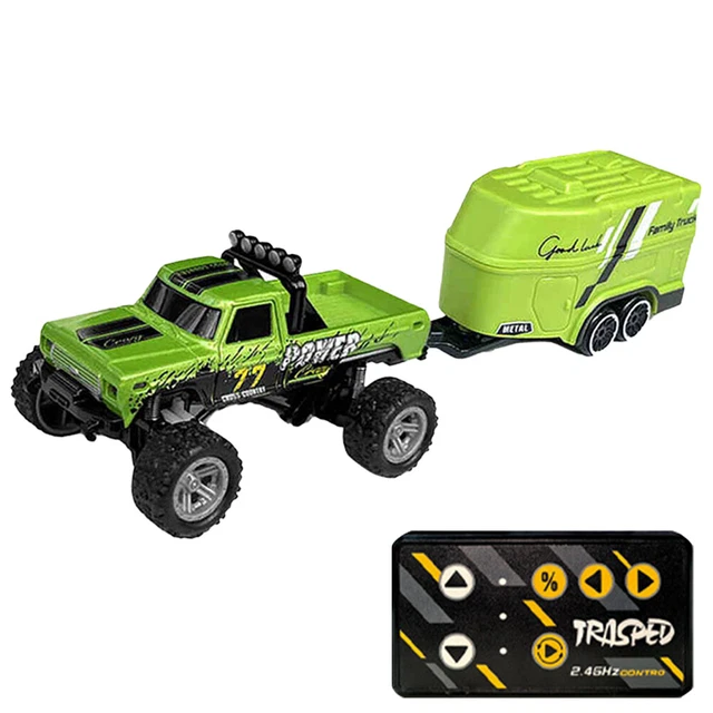 MINI RC MONSTER Truck Car with Lights 1 64 Scale Truck Children Toy ...