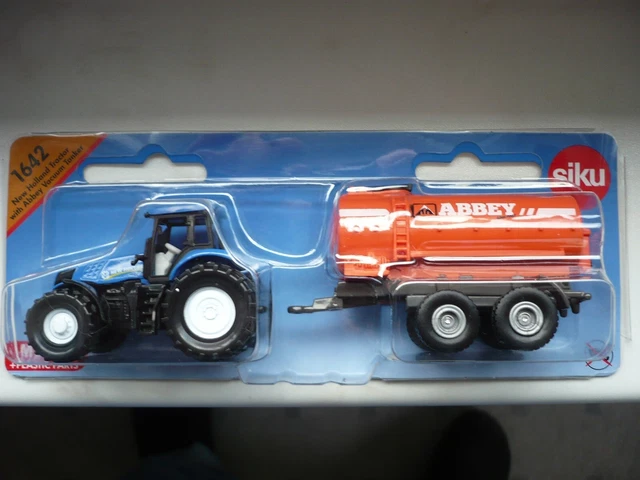SIKU 1642 NEW Holland Tractor mit Abbey Tanker "SUPER SERIE" NEU OVP ...