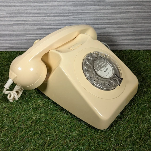 VINTAGE BT GPO 746 Rotary Dial Landline Telephone - Cream - Tested See ...