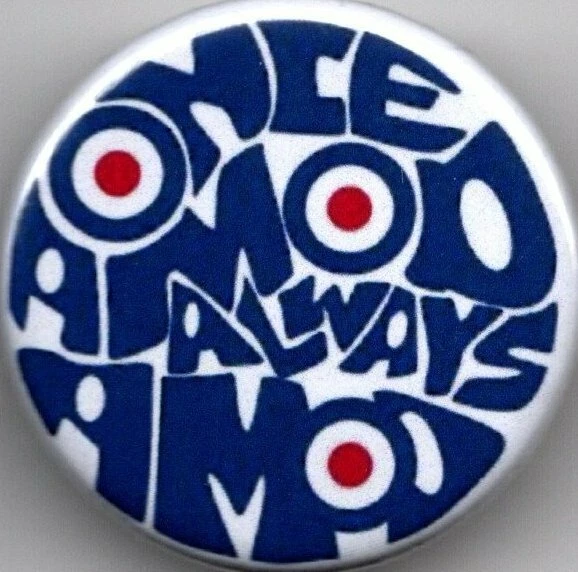 ONCE A MOD ALWAYS A MOD TARGET Pin Button Badge 25mm - QUADROPHENIA ...