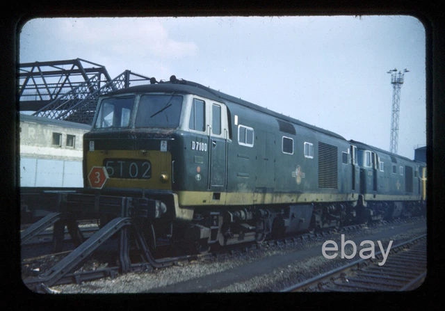 ORIGINAL 35MM SLIDE - Hymek D7100 stabled at Cardiff Canton c.1960's £3 ...