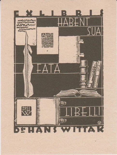 EX-LIBRIS HANS WITTAK Engraved By Rudolf Köhl (1896-1966) - Vienna ...