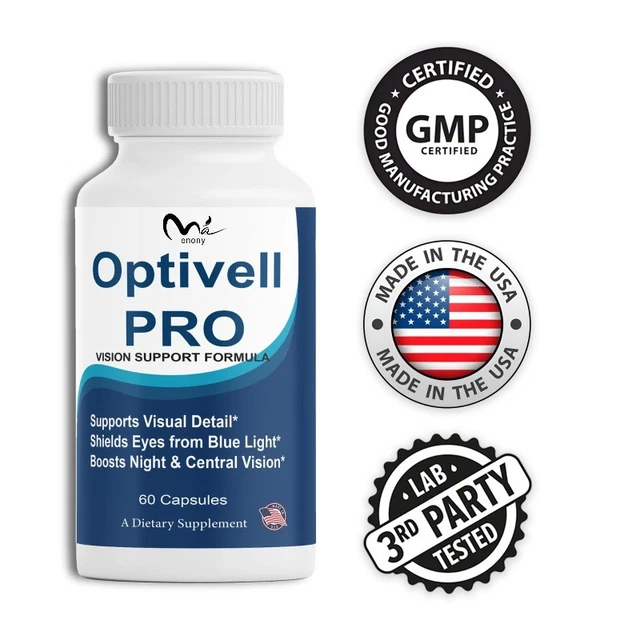 (5 PACK) OPTIVELL Pro Vision Capsules, Optivell Advanced Formula ...