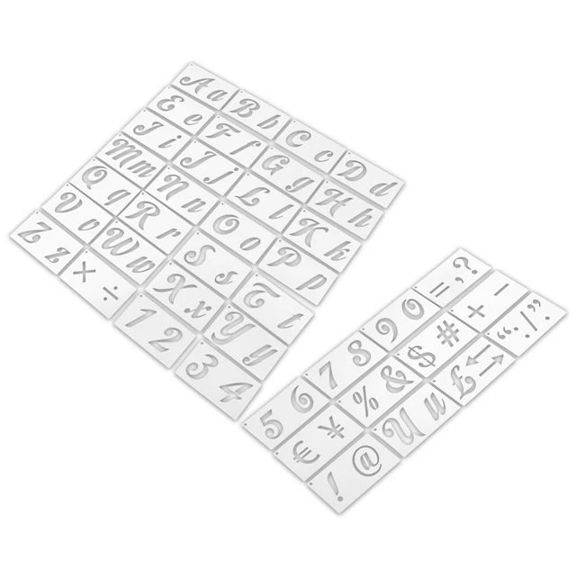 NUMBER STENCILS FABRIC Alphanumeric Template Alphabet Dies Interlock ...